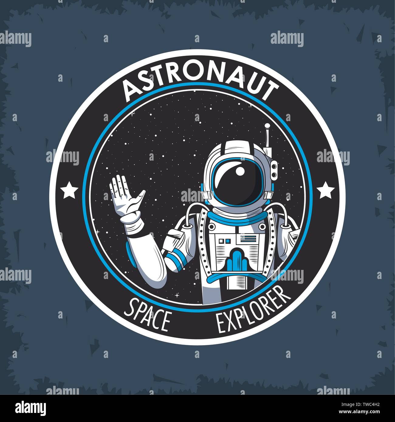 Space explorer patch emblem design Stock Vector Image & Art - Alamy