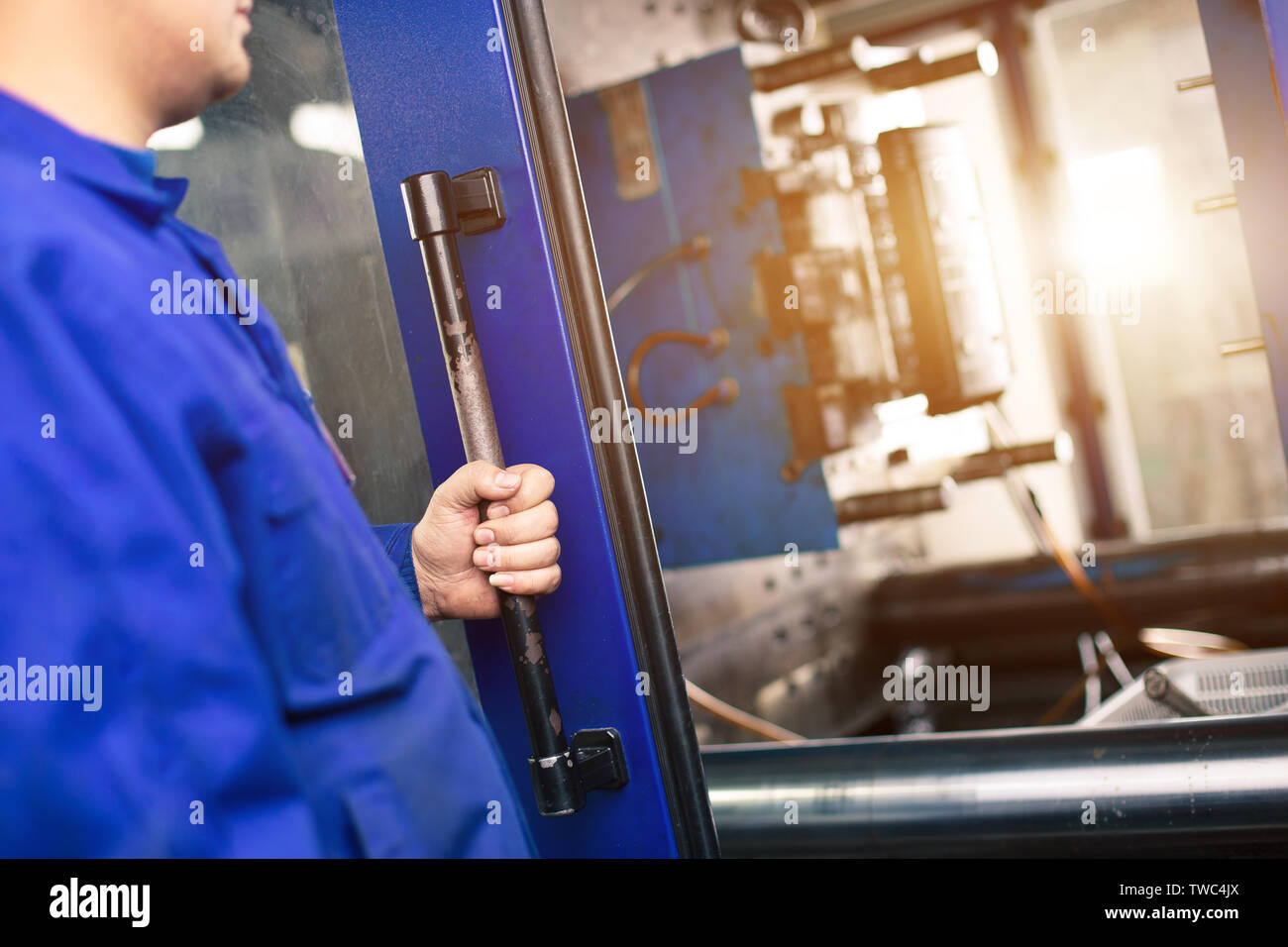 Digital control machine in factory Stock Photo - Alamy