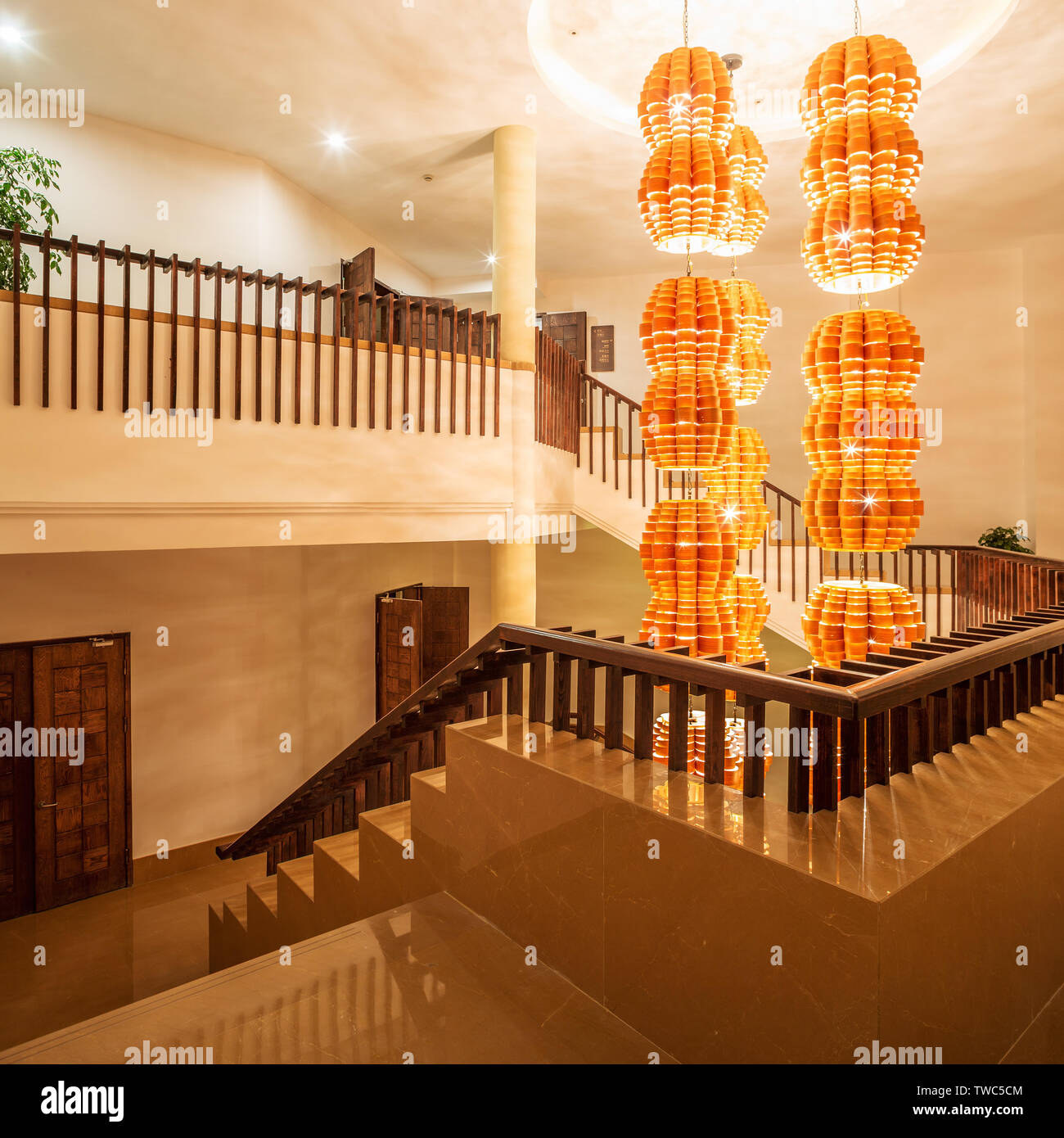 stairs in modern hotel Stock Photo - Alamy