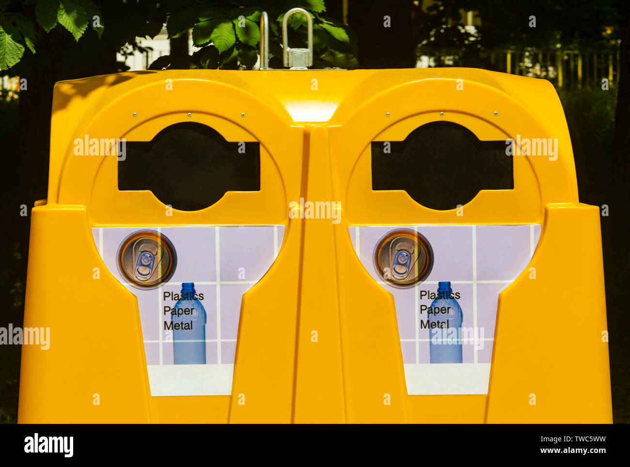 Containers for separate garbage collection Stock Photo - Alamy