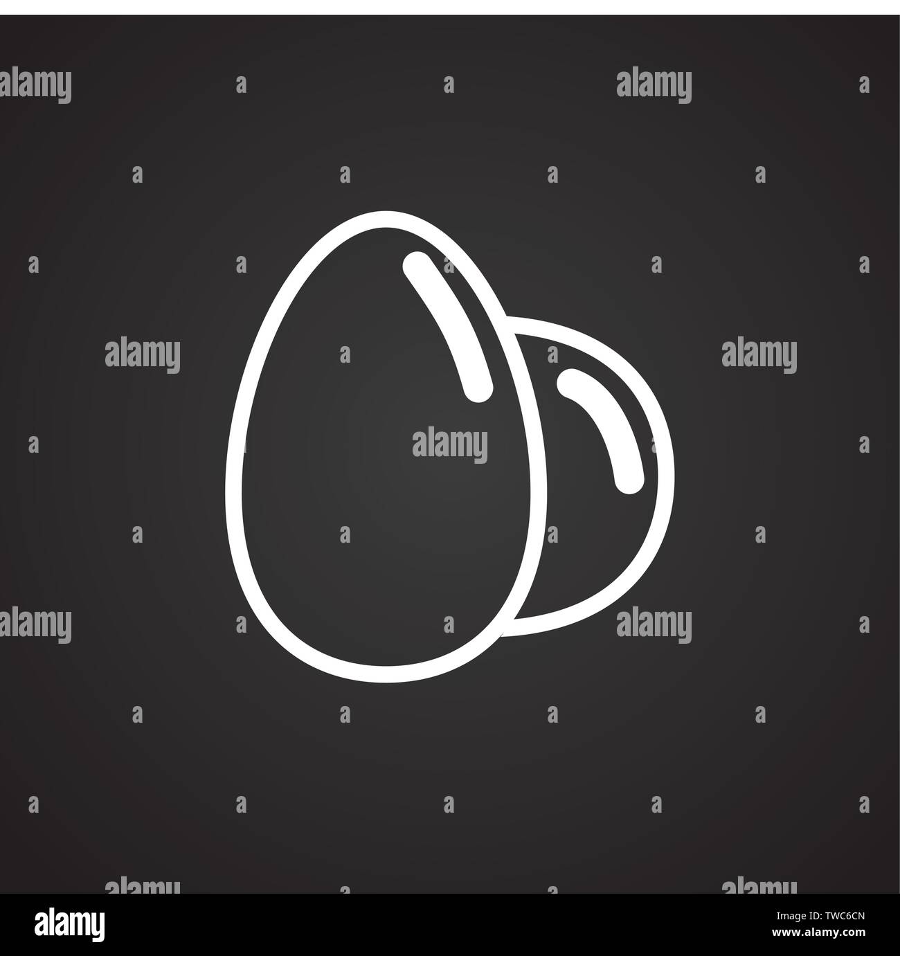 Egg related icon on background for graphic and web design. Simple ...