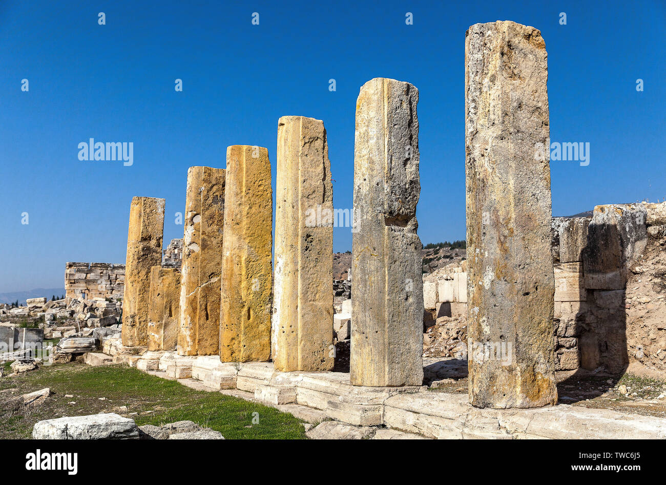 The ruins of the ancient city of Hierapolis in Turkey Stock Photo - Alamy