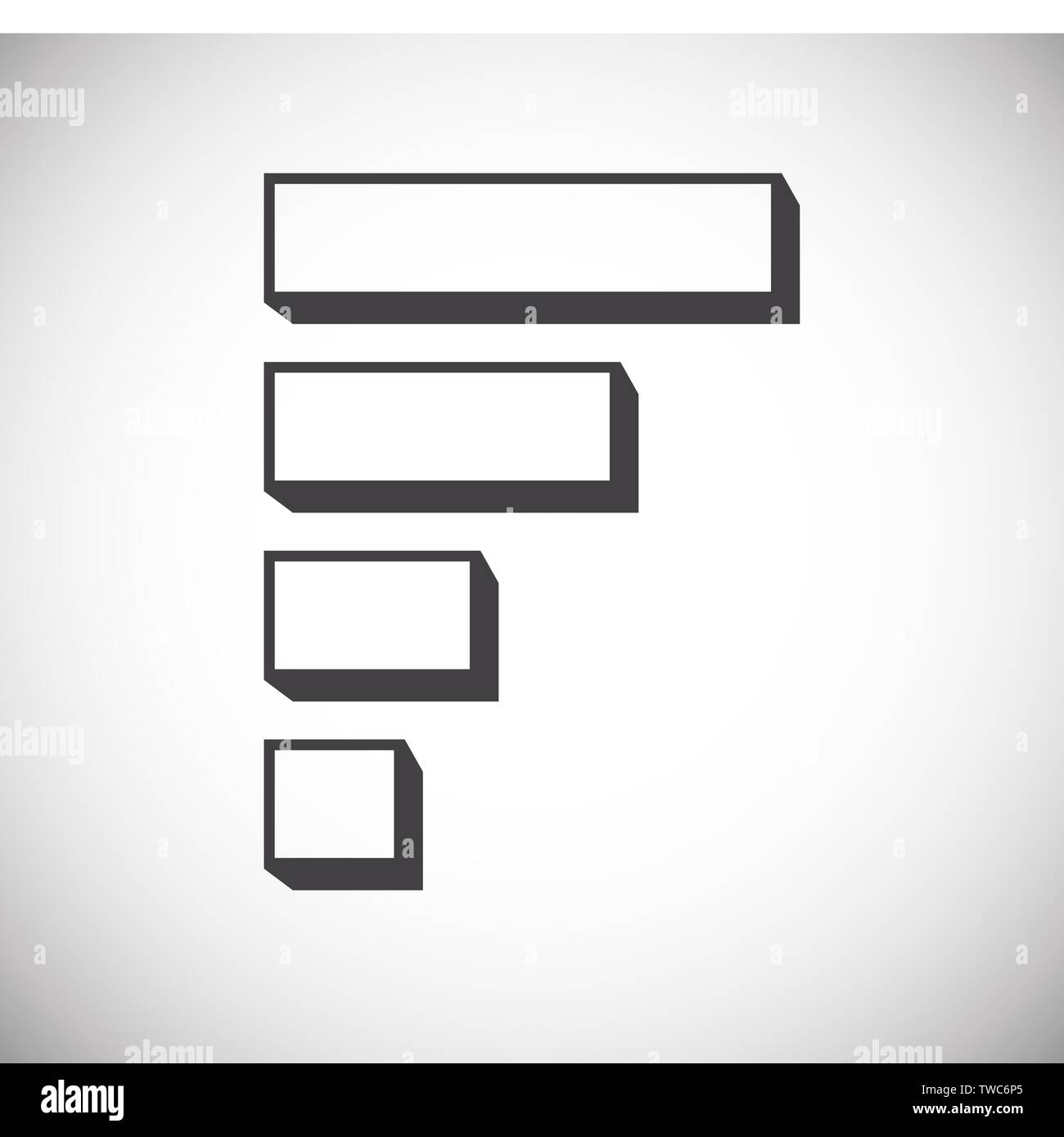 Up grow chart icon on background for graphic and web design. Simple ...