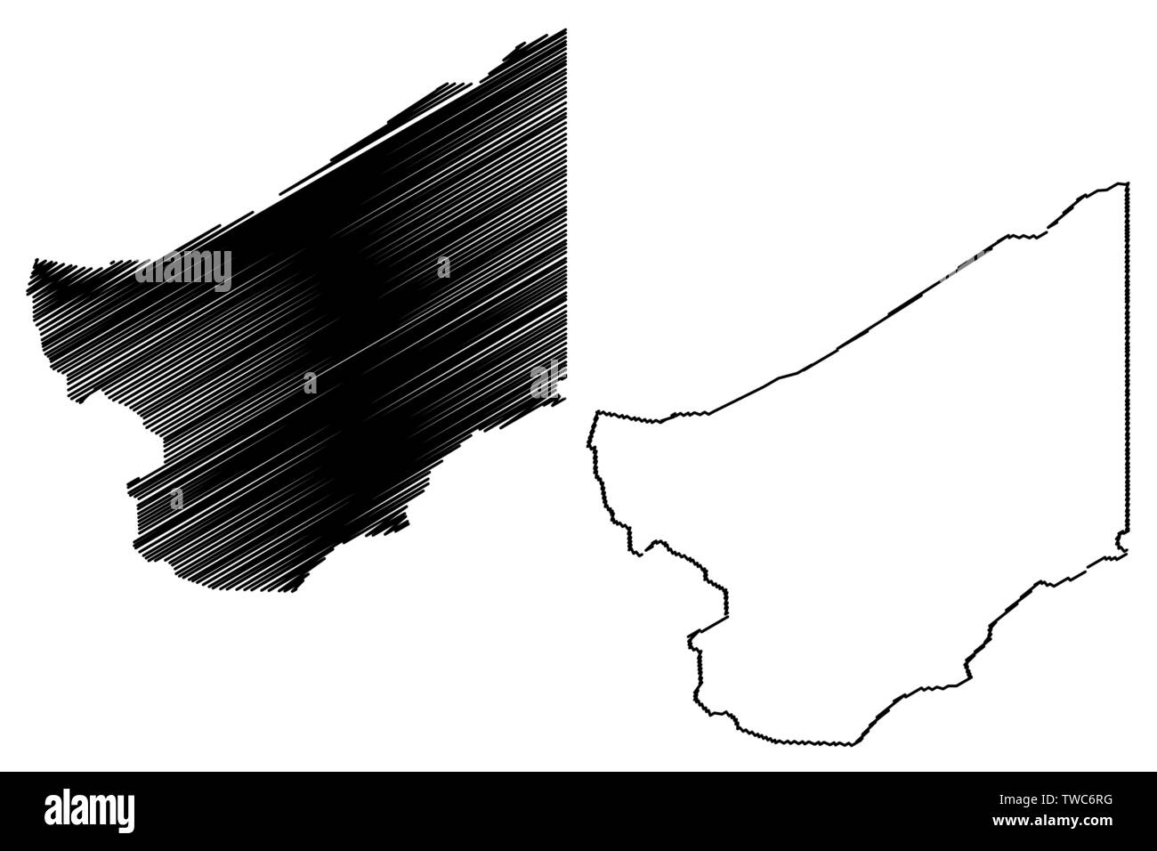 Zinder Region (Regions of Niger, Republic of the Niger) map vector ...