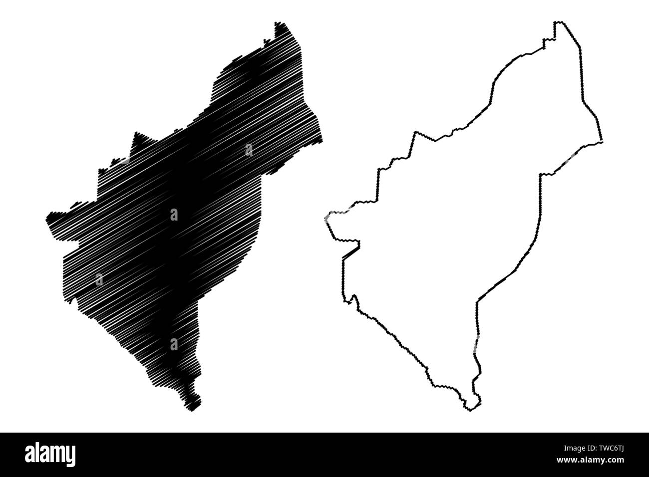 Dosso Region (Regions of Niger, Republic of the Niger) map vector ...