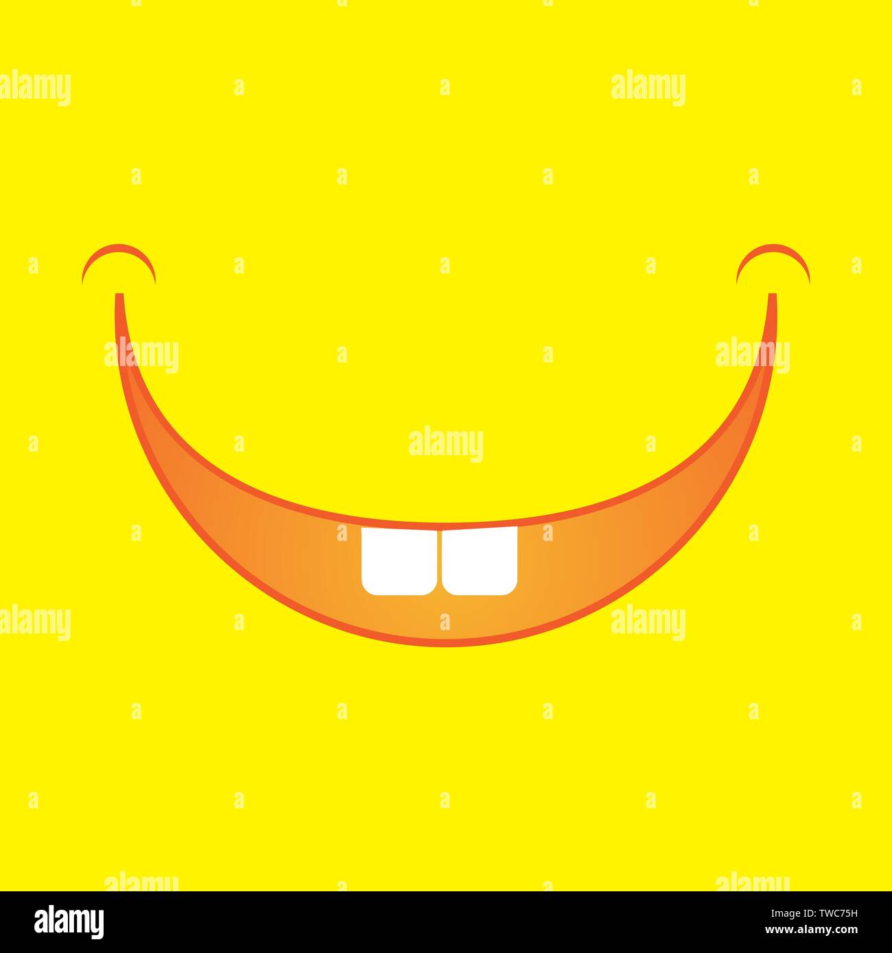 Silhouette cartoon mouth happy expression Stock Vector Images - Alamy
