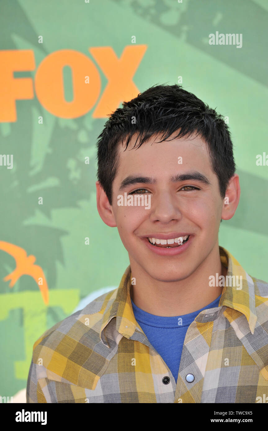 LOS ANGELES, CA. August 03, 2008: David Archuleta at the 2008 Teen ...
