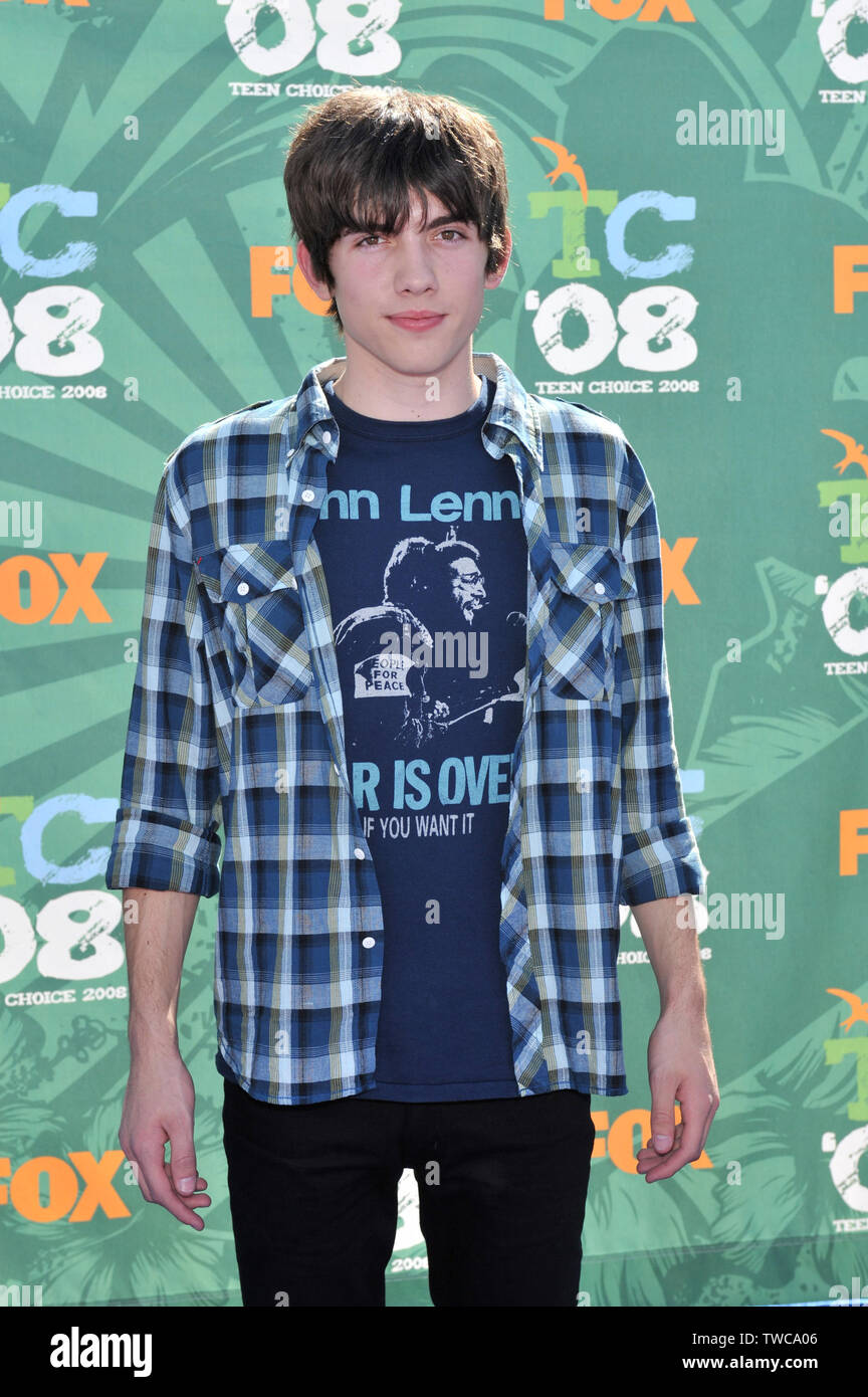 LOS ANGELES, CA. August 03, 2008: Carter Jenkins at the 2008 Teen ...