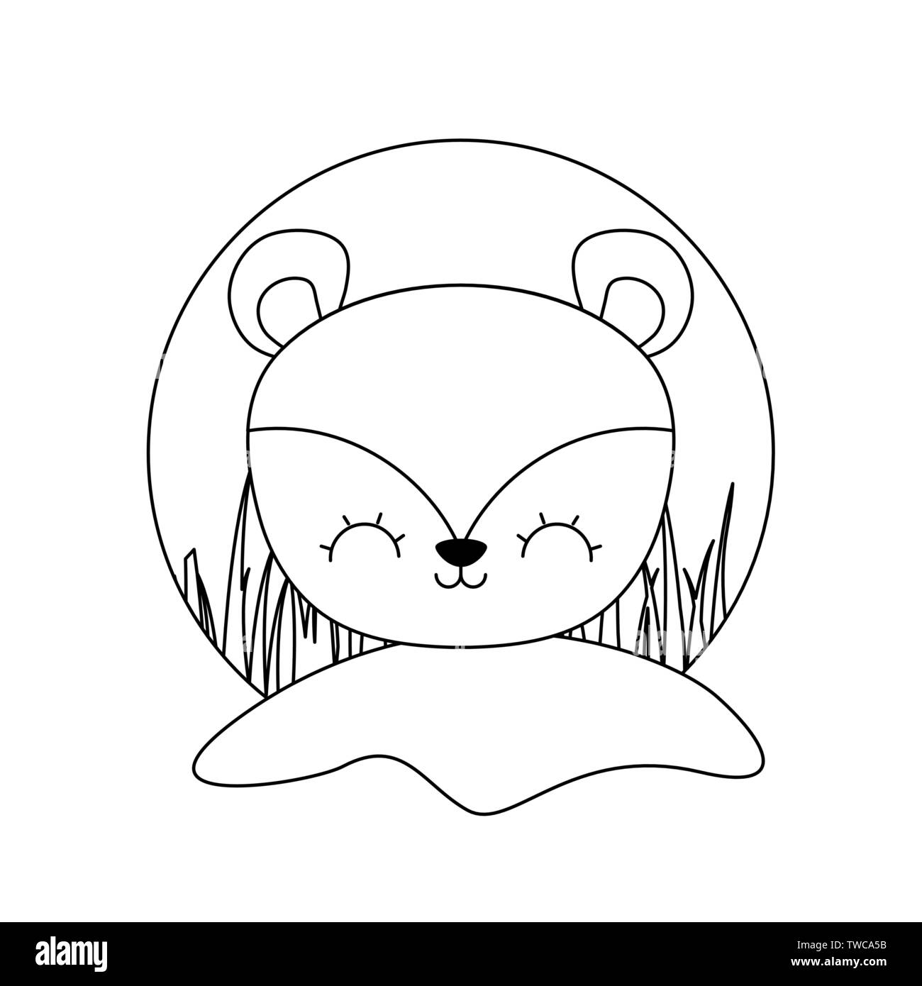 Chipmunk Face Outline
