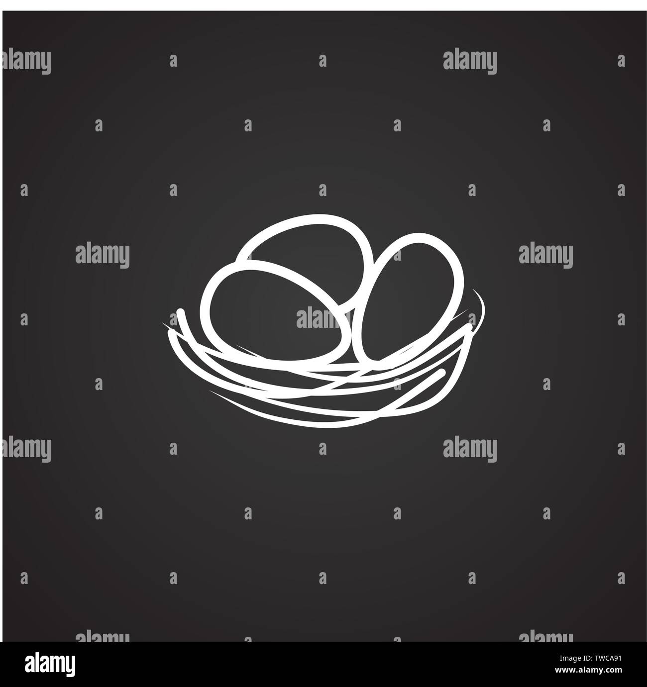 Egg related icon on background for graphic and web design. Simple ...