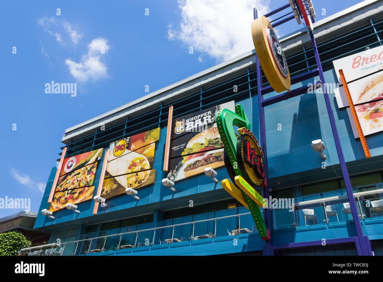Orlando, USA - May 9, 2018: The Universal City Walk is the mall at the ...