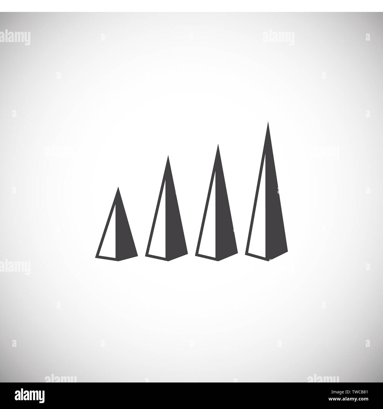 Up grow chart icon on background for graphic and web design. Simple ...
