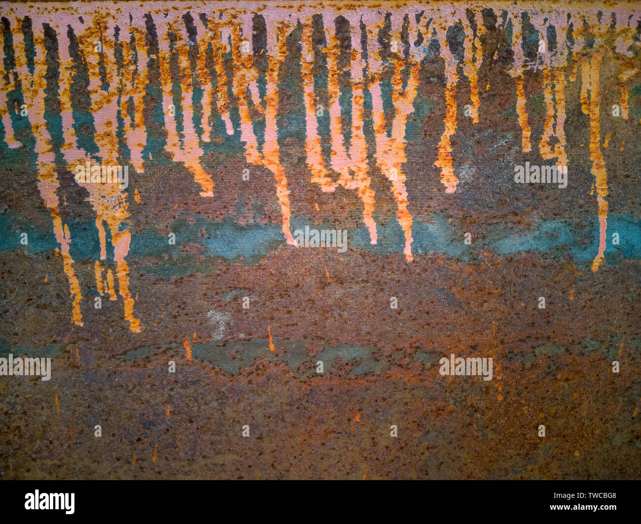 Rusty texture dripping paint hi-res stock photography and images - Alamy