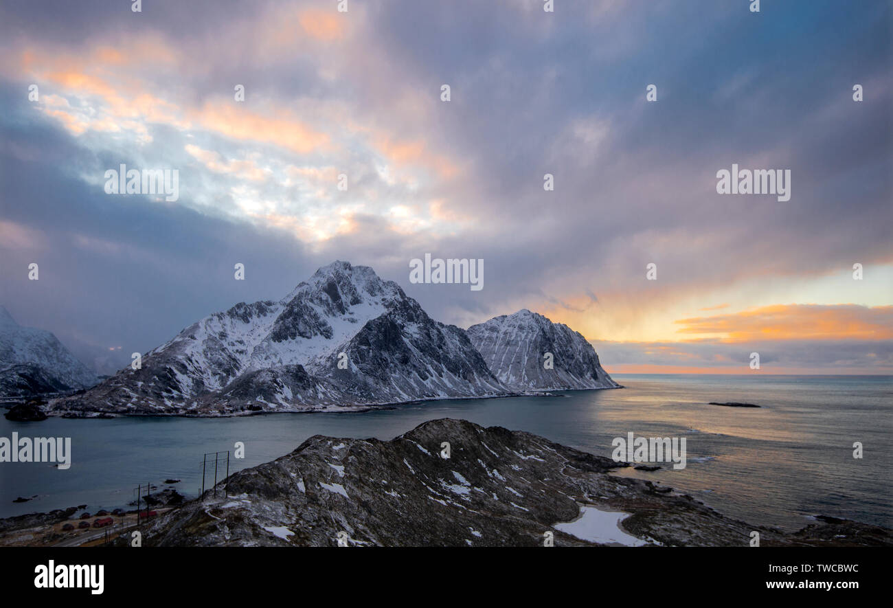 Coastal view from Lofoten islands Stock Photo - Alamy