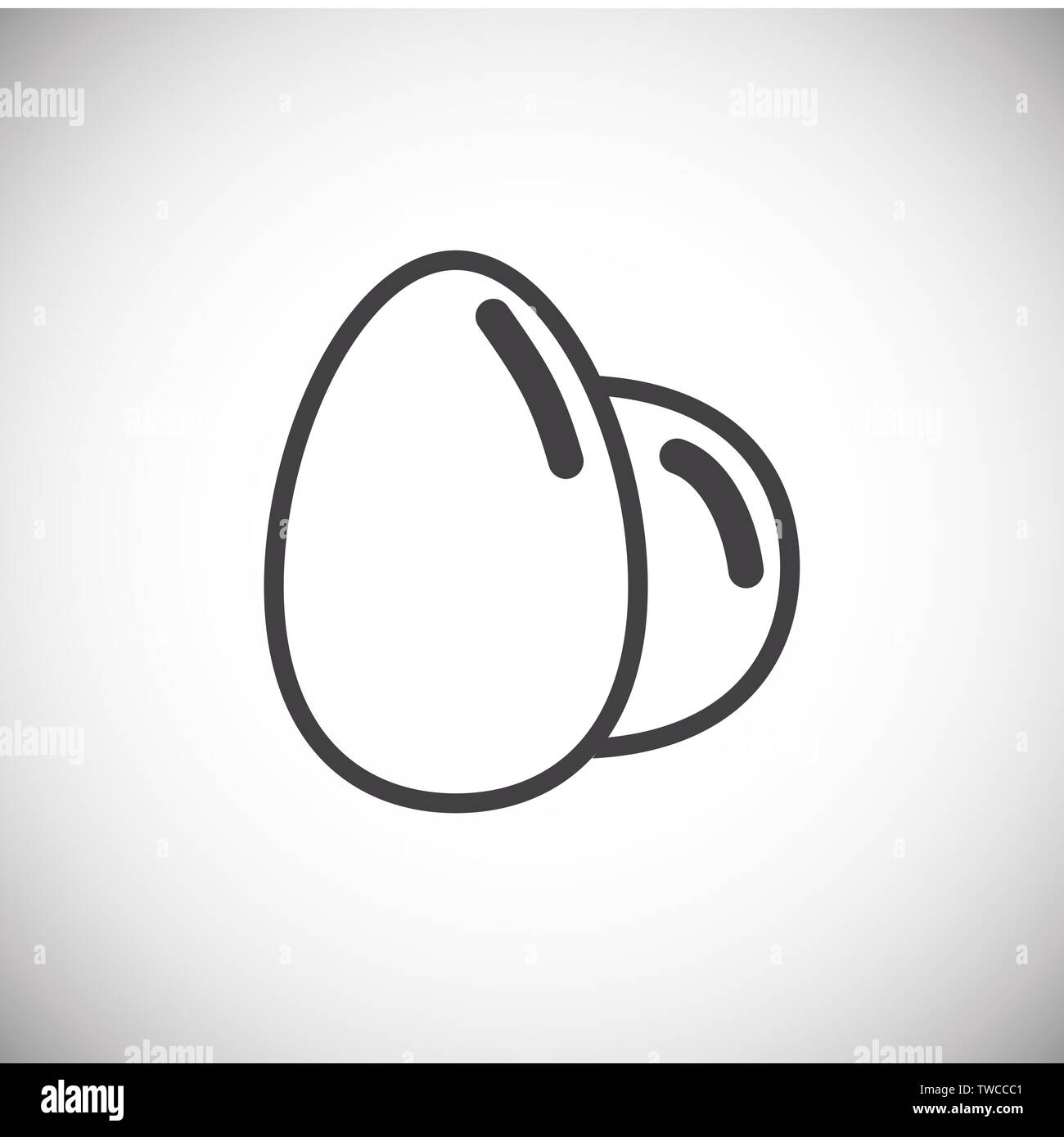 Egg related icon on background for graphic and web design. Simple ...