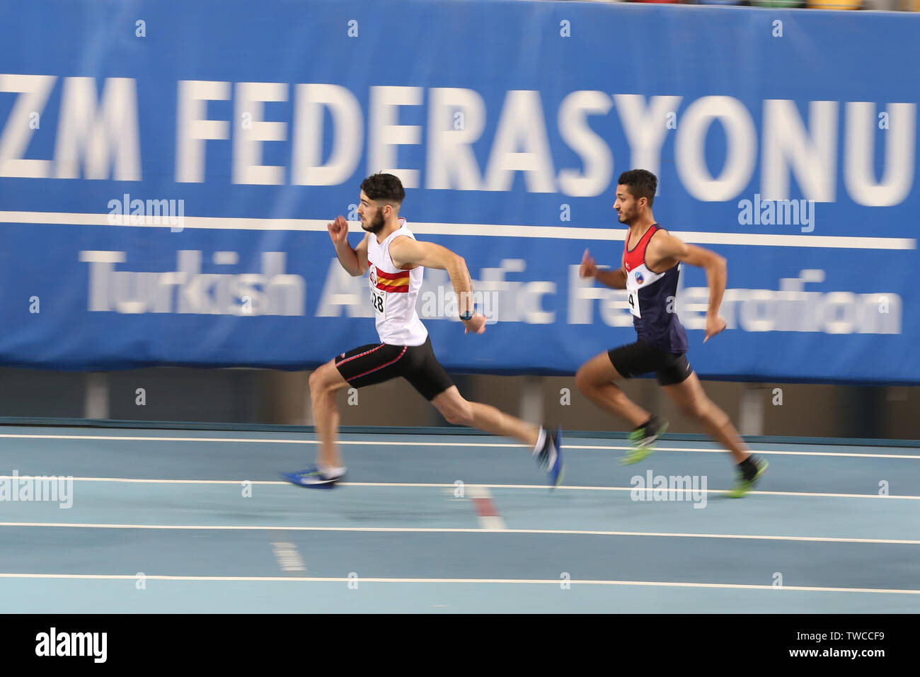 ISTANBUL, TURKEY - FEBRUARY 03, 2019: Athletes running during Turkcell ...