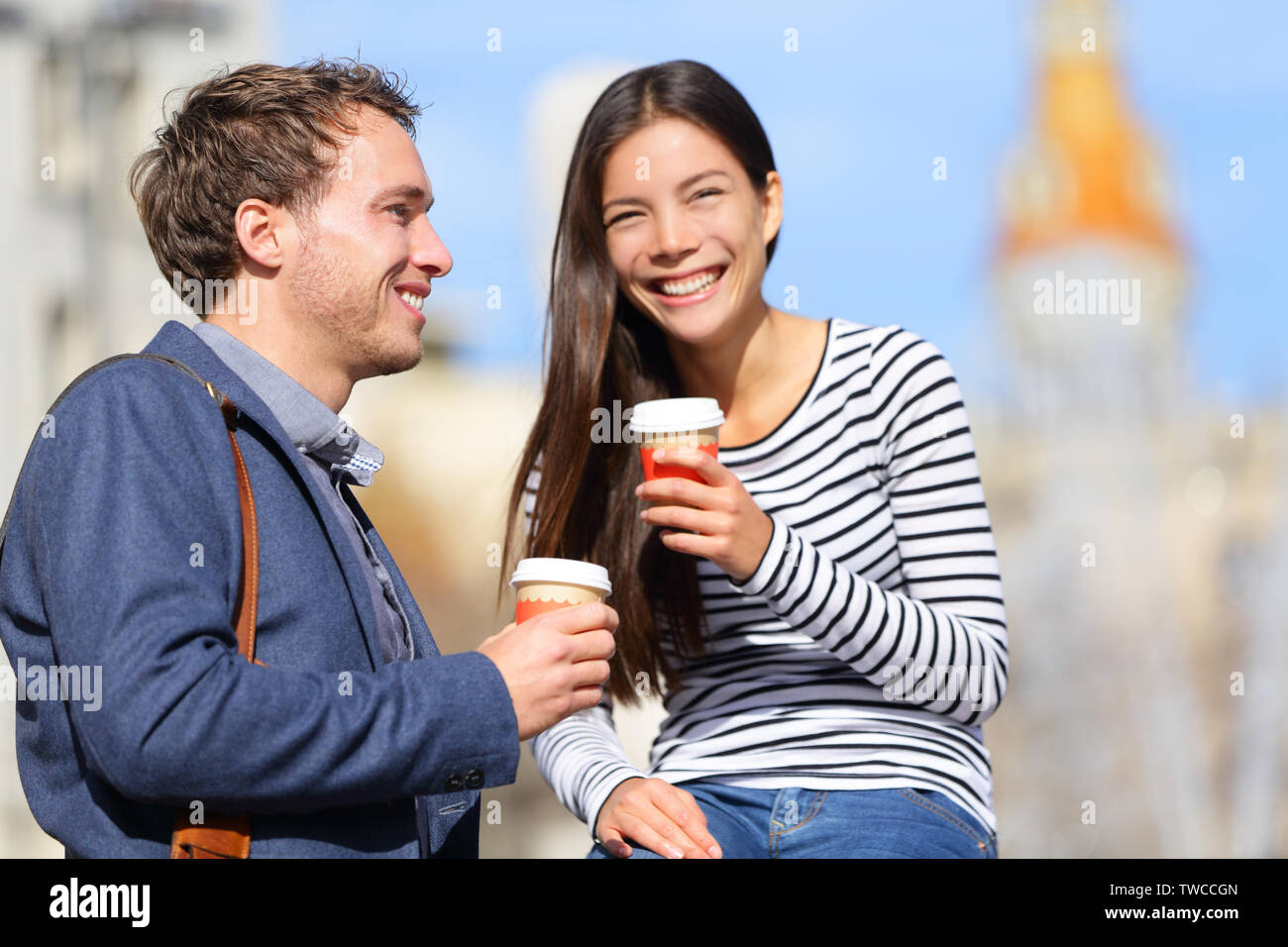 Men flirting with woman friends hi-res stock photography and images - Alamy