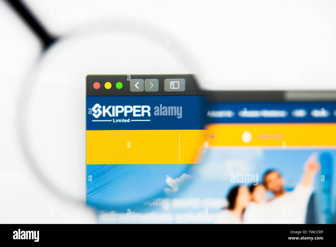 New York, New York State, USA - 19 June 2019: Illustrative Editorial of Skipper website homepage ...