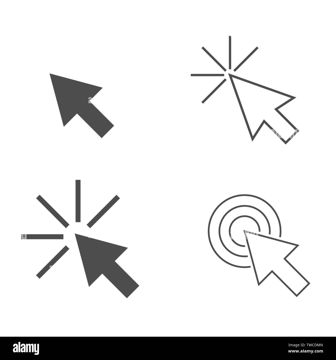Arrow click icons. Cursor symbol, Vector illustration Stock Vector ...