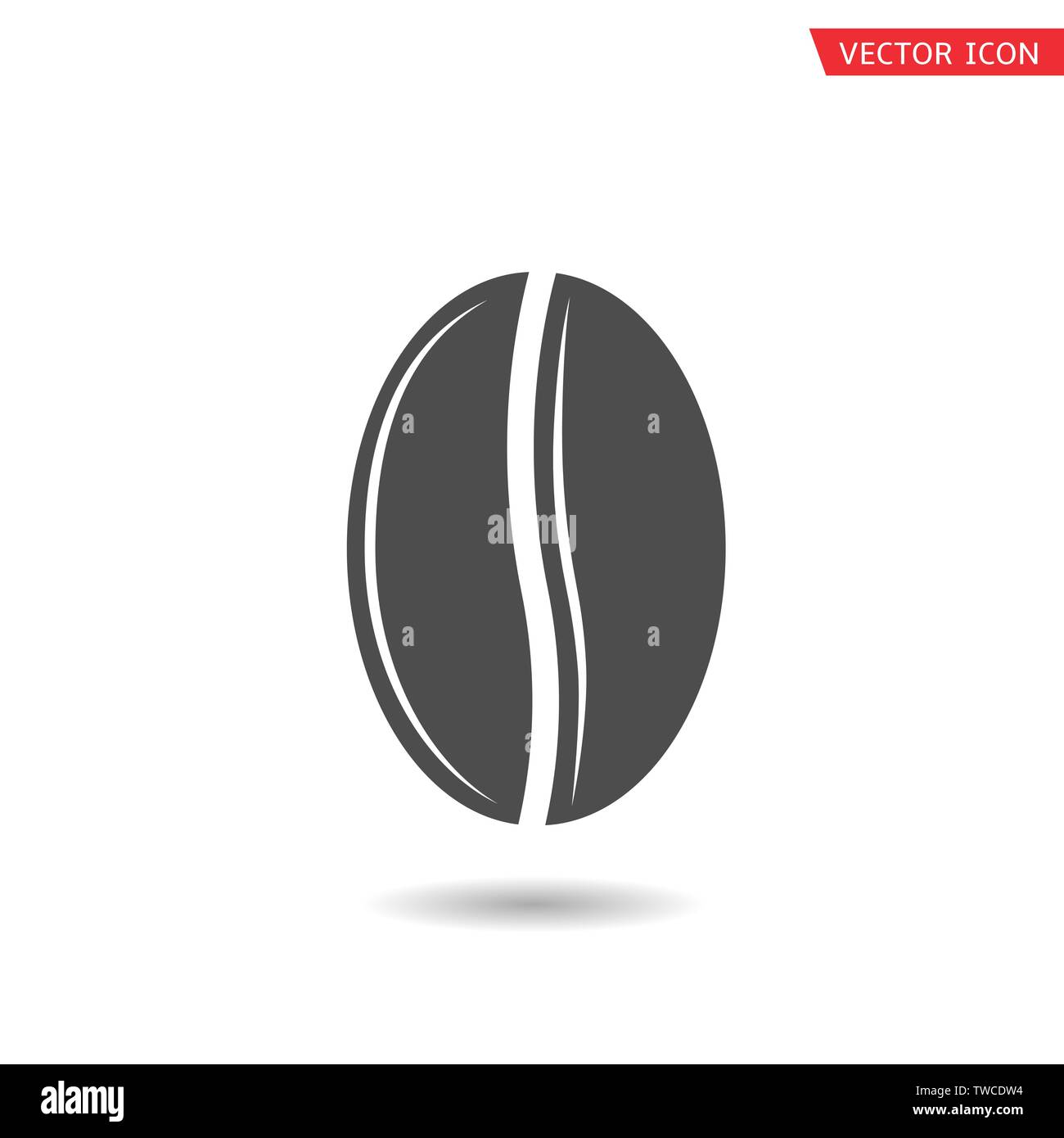 Coffee bean icon isolated over white background Stock Vector Image ...