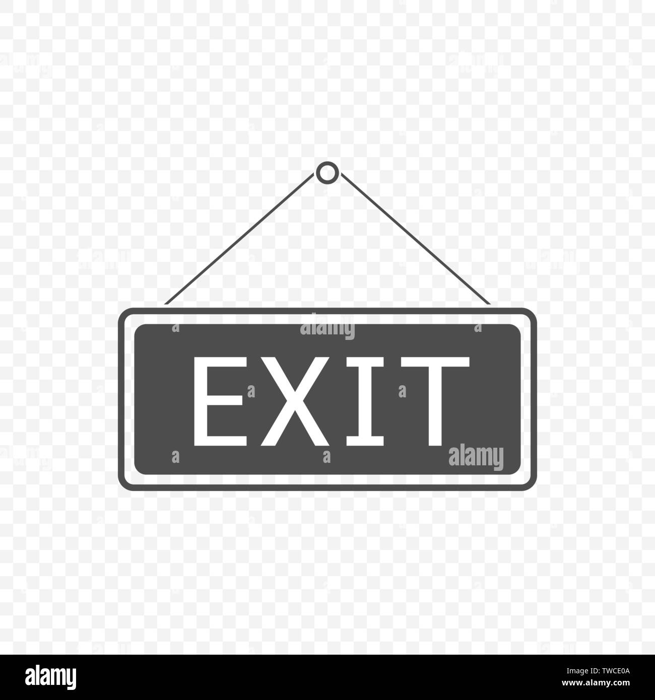 Emergency exit sign Black and White Stock Photos & Images - Alamy
