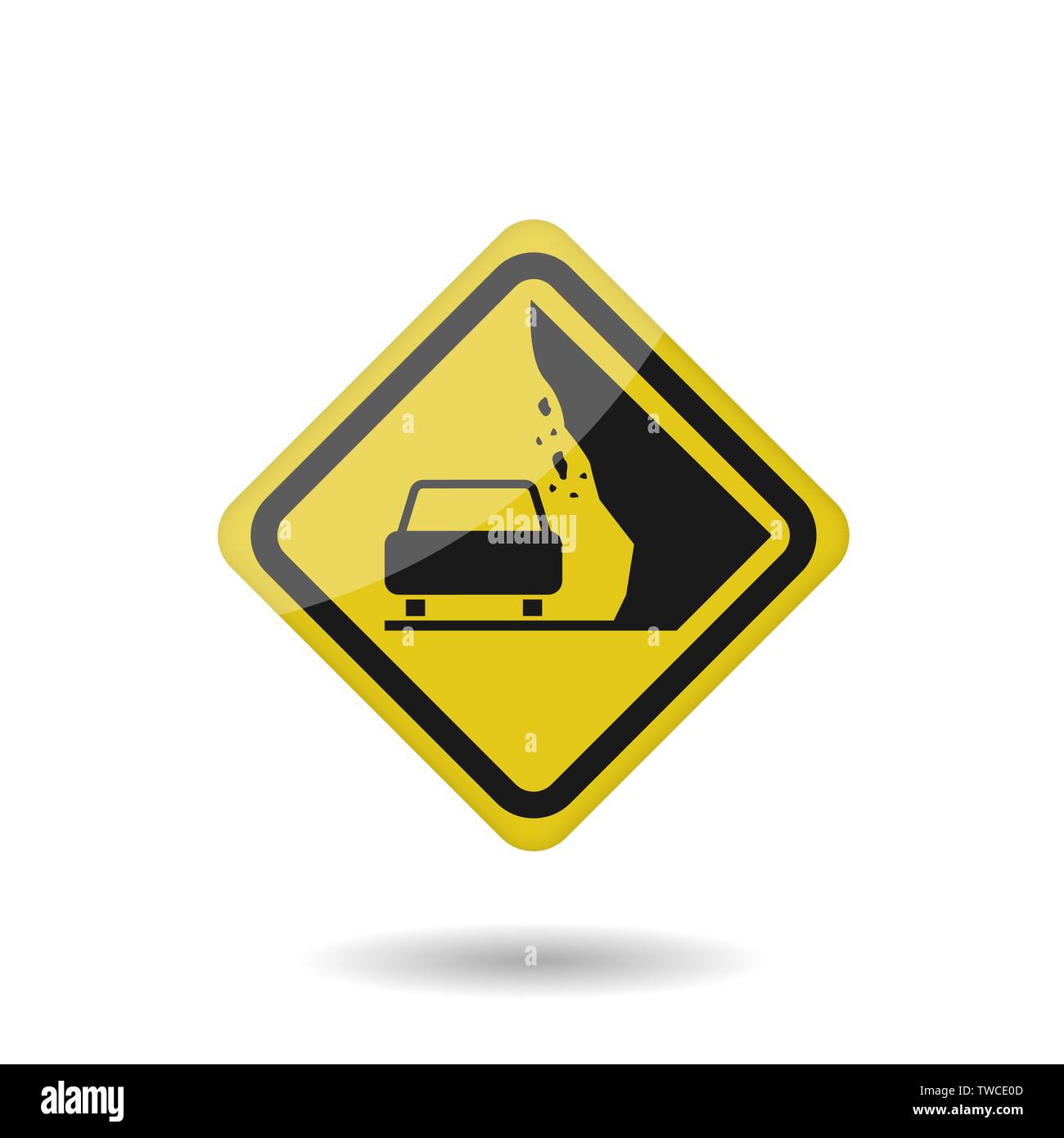 Beware Falling Rocks Sign High Resolution Stock Photography and Images - Alamy