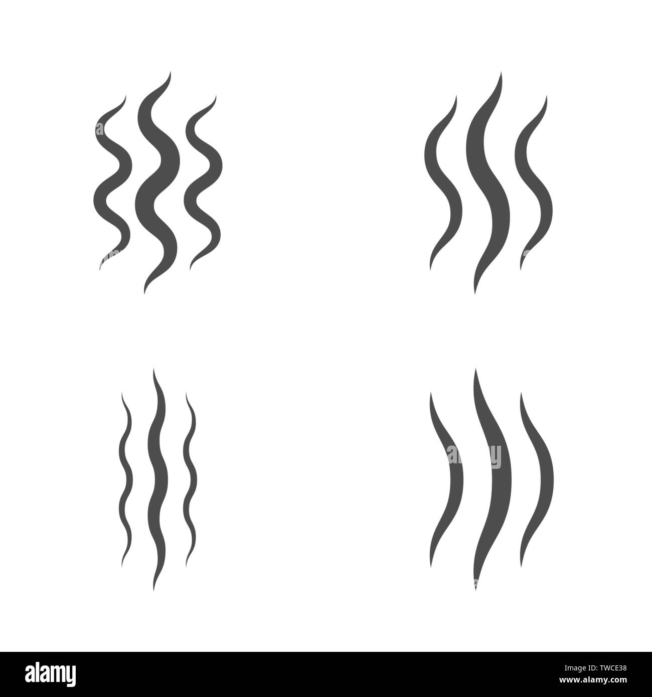 Smoke steam icon set isolated. Vector illustration Stock Vector Image ...