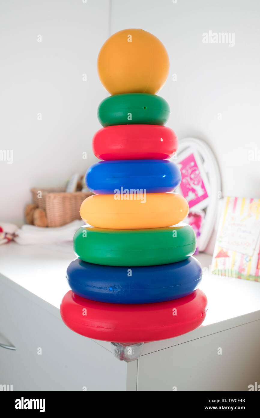 children's toy color pyramid Stock Photo - Alamy