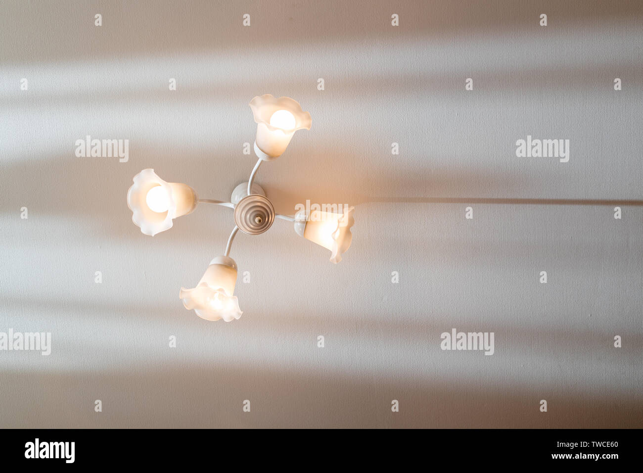 chandelier on the ceiling close-up Stock Photo - Alamy