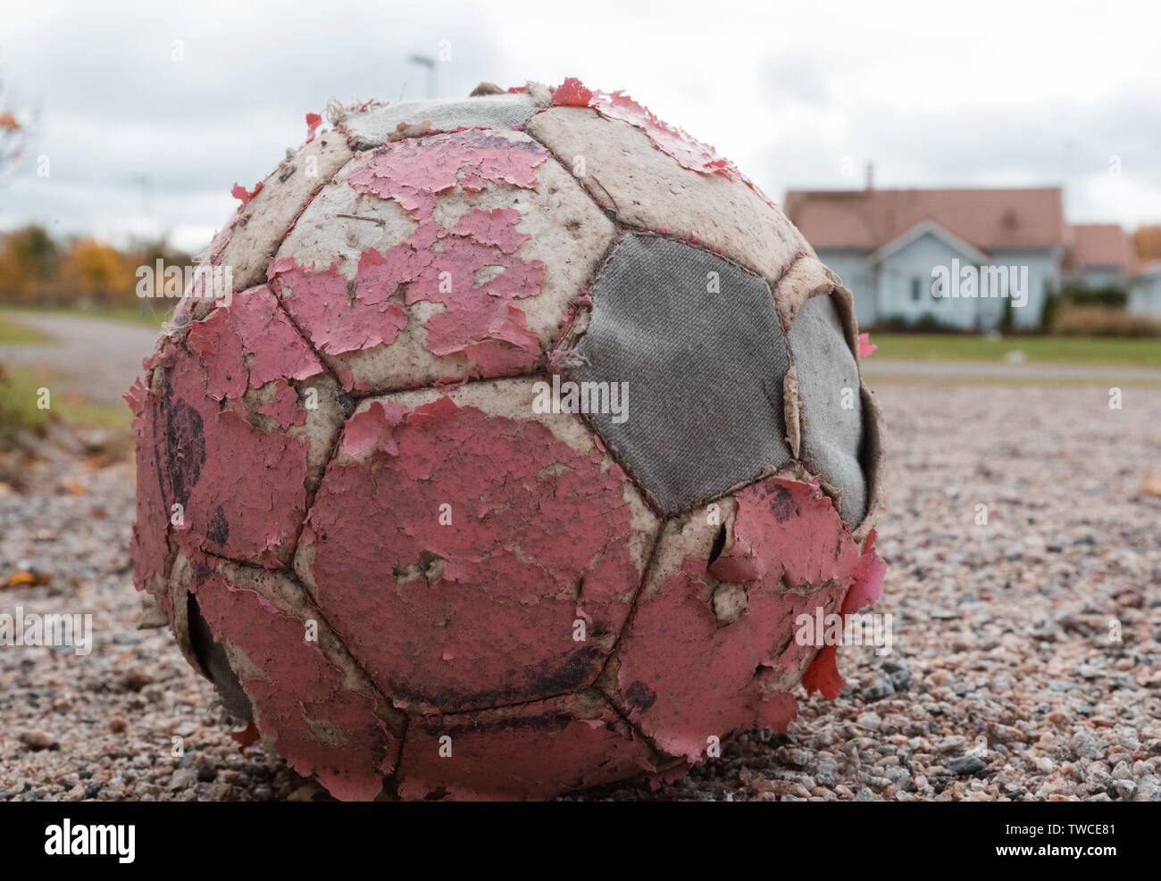 Old soccer ball hi-res stock photography and images - Alamy