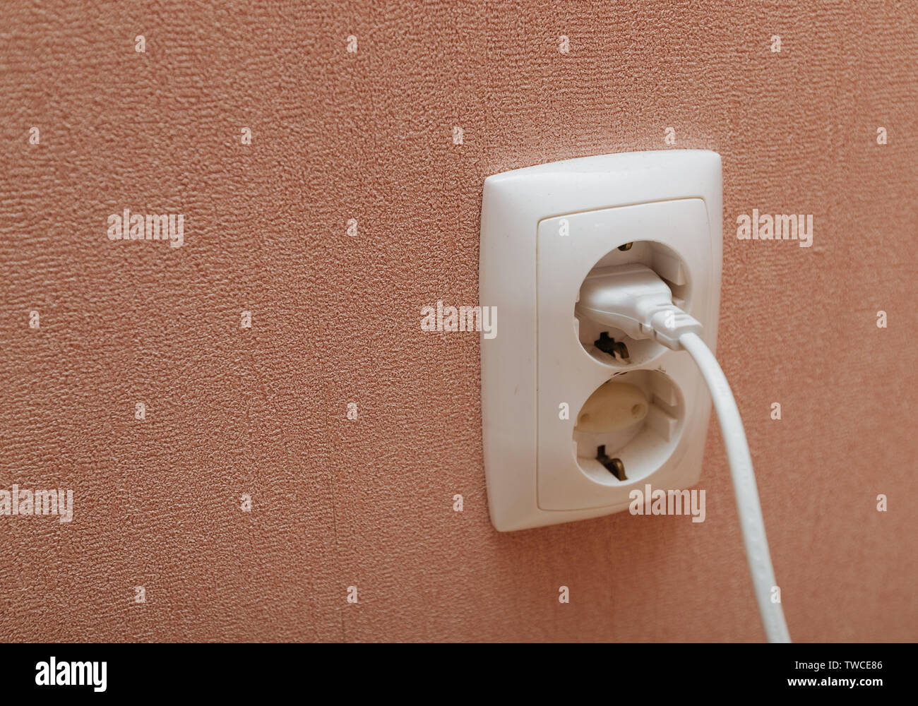 european double wall outlet Stock Photo - Alamy