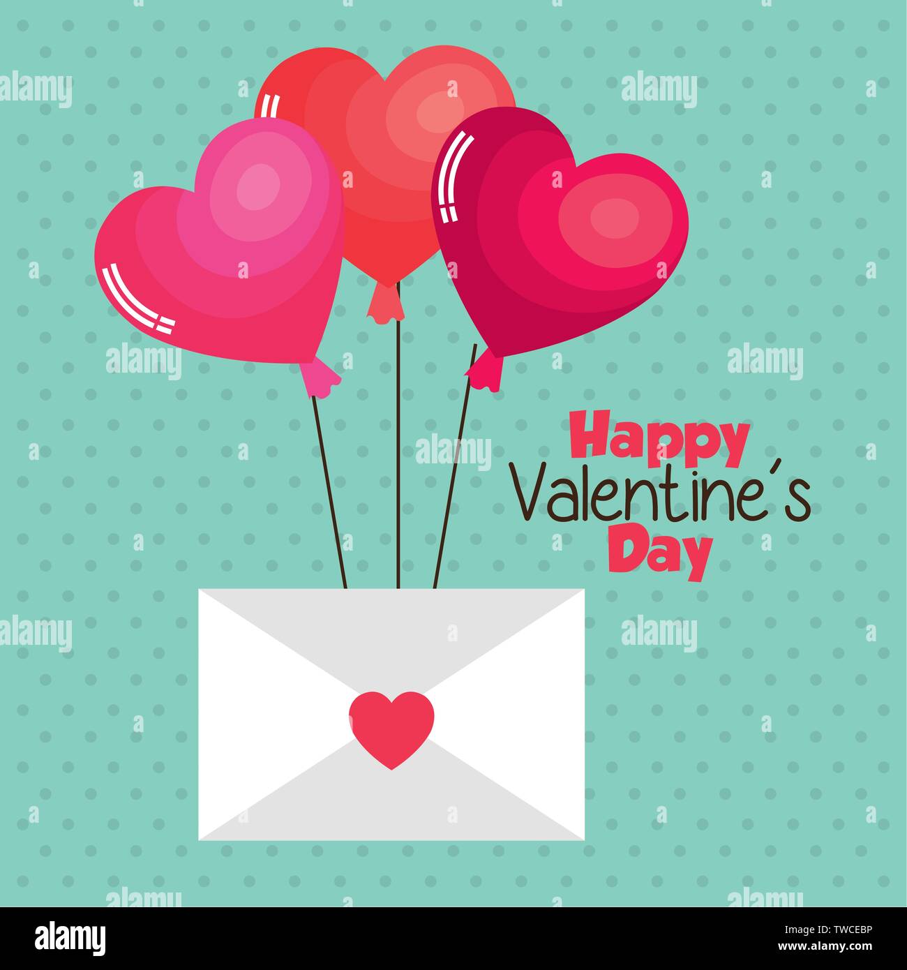 Happy Valentines Day Card Vector Illustration Stock Vector Image And Art