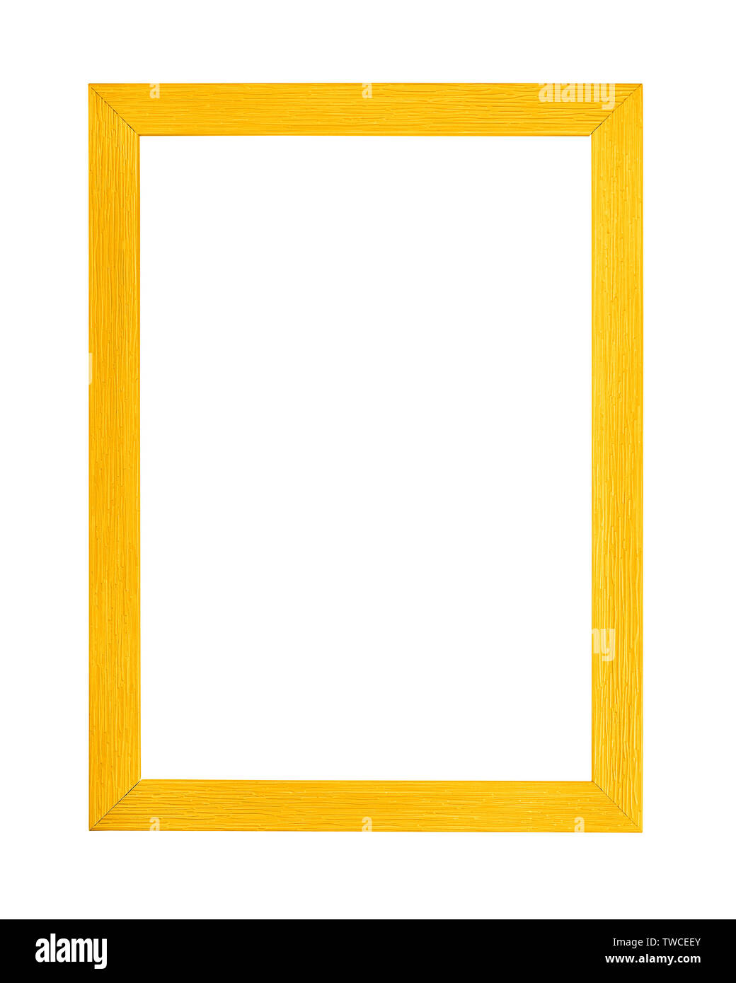 Modern vivid yellow color painted rectangular vertical frame for ...