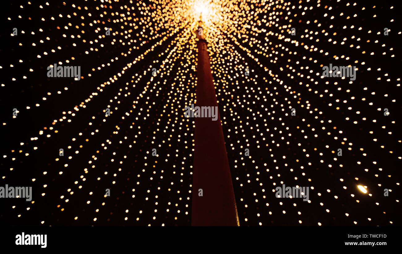Yellow Christmas Lights Stock Photo - Alamy