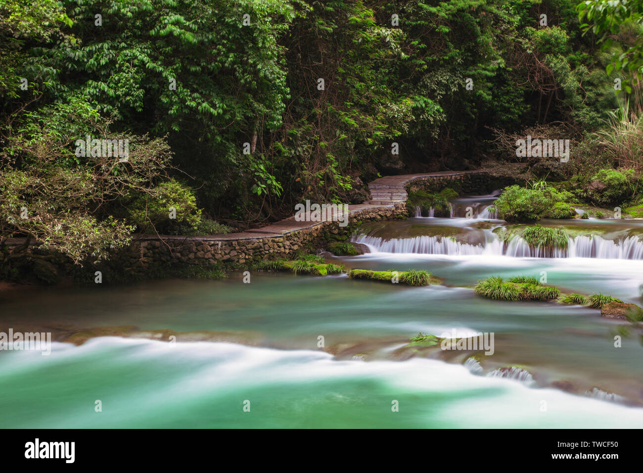 Guizhou Libo Xiaoqi Scenic Area, Class 68 Water Falls Stock Photo - Alamy