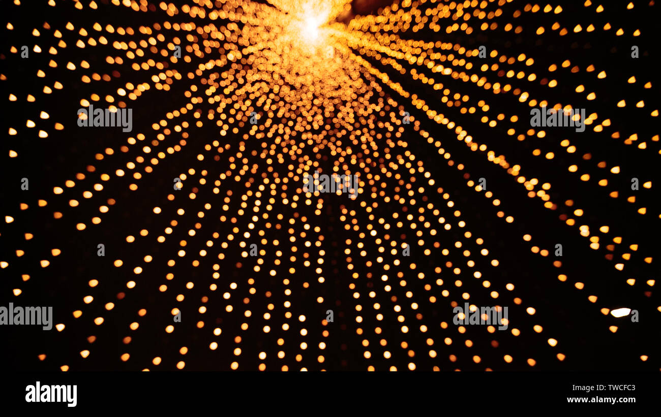 Yellow Christmas Lights Stock Photo - Alamy