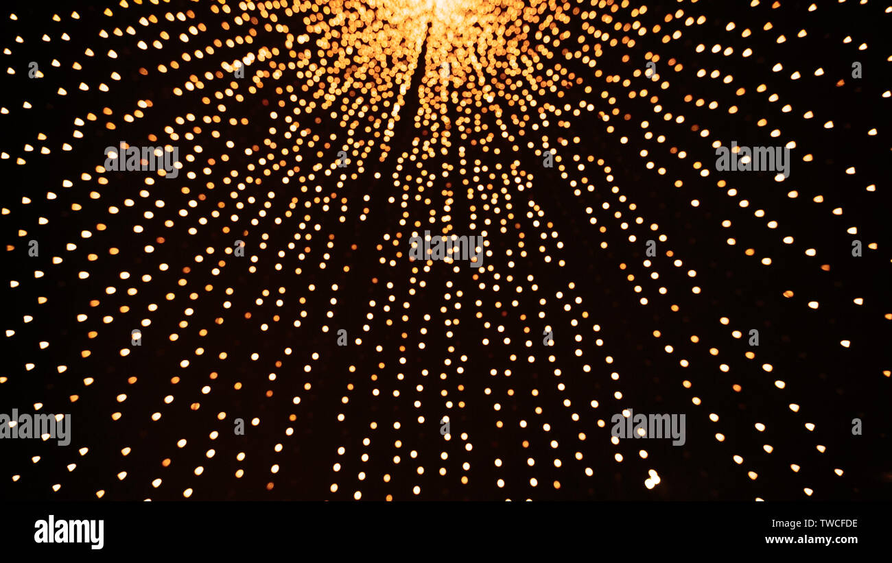 Yellow Christmas Lights Stock Photo - Alamy