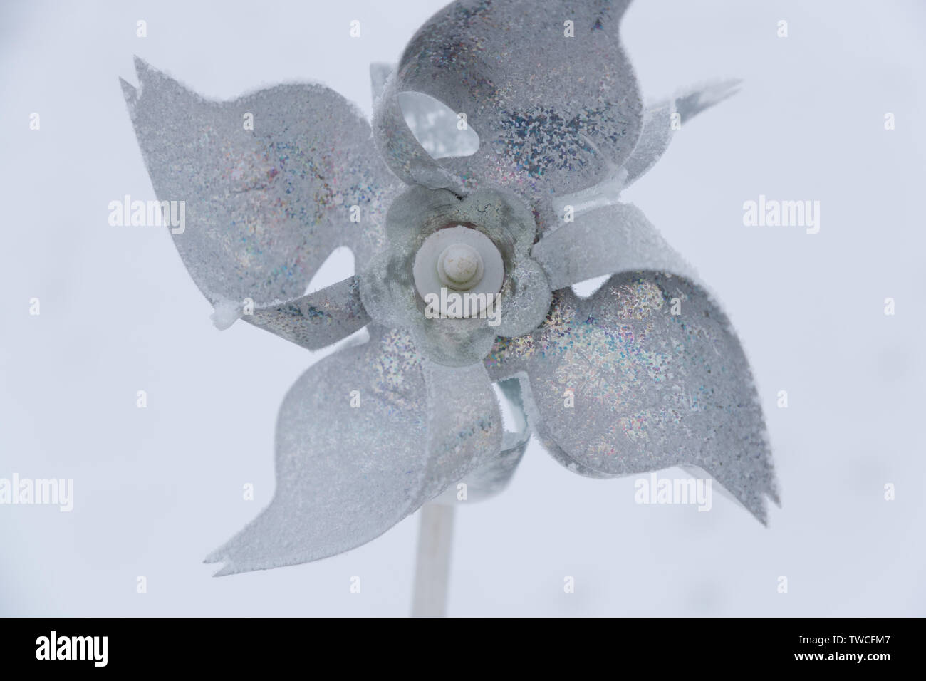 frozen hand windmill close up in winter Stock Photo - Alamy