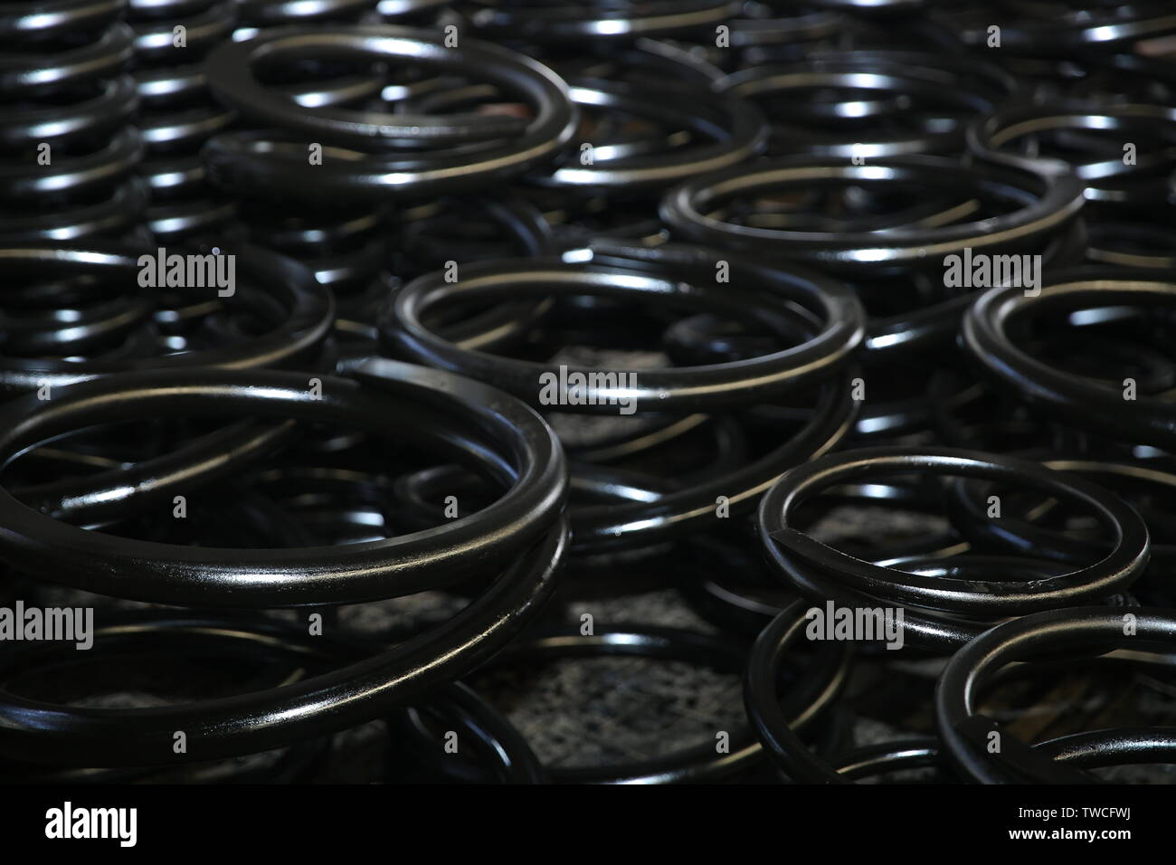 Spring machining workshop Stock Photo - Alamy