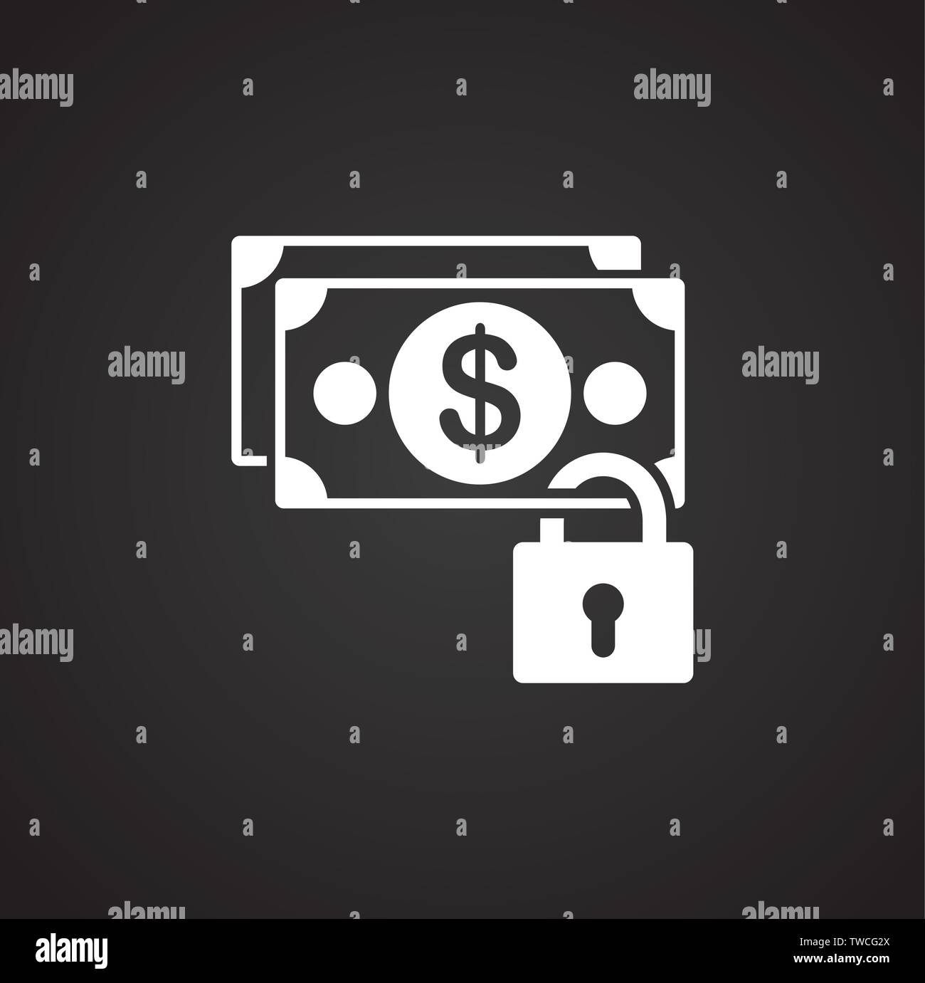 Money security related icon on background for graphic and web design ...