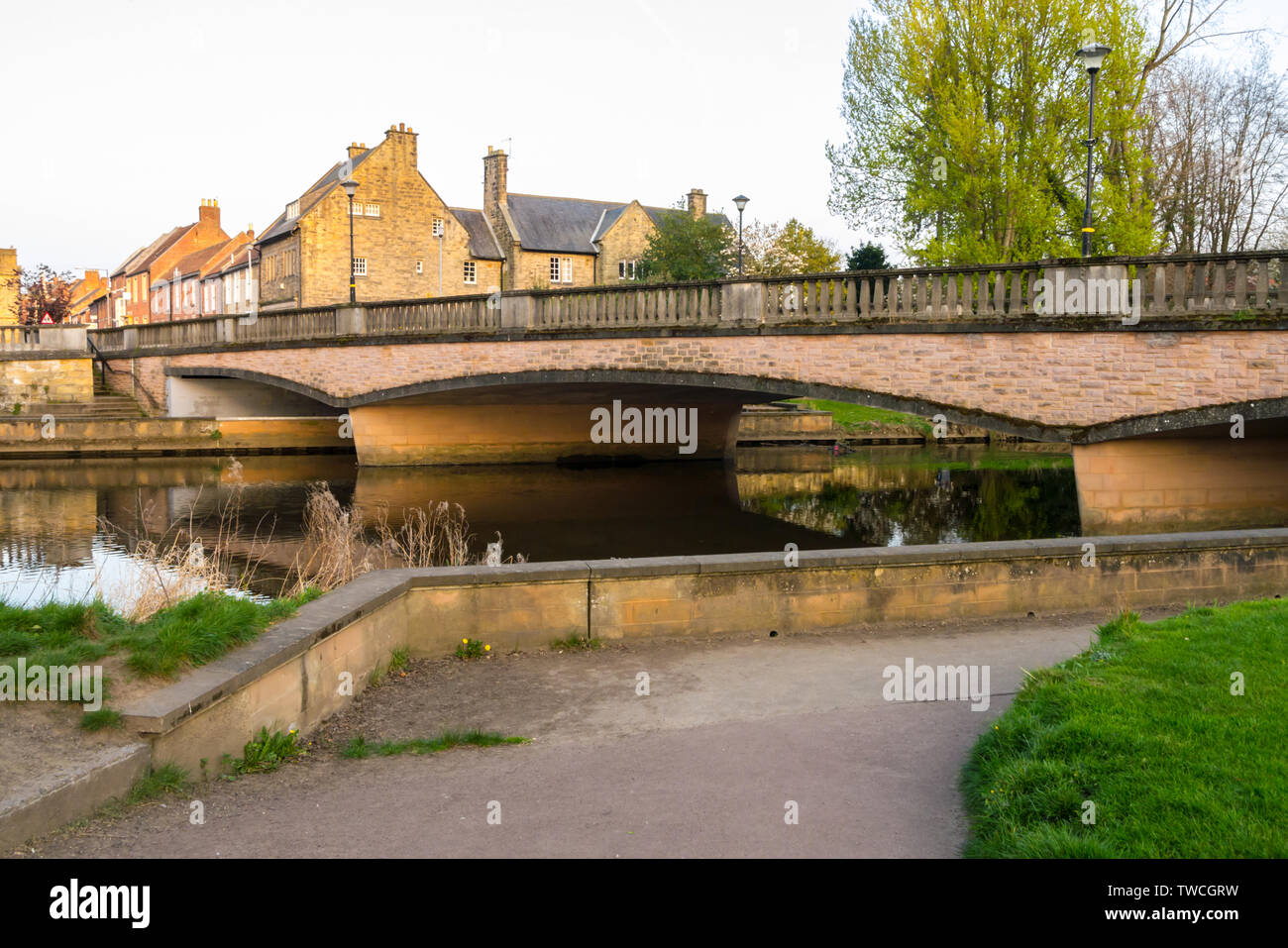 Oldgate Bridge Crossing the River Wansbeck at Morpeth Stock Photo - Alamy