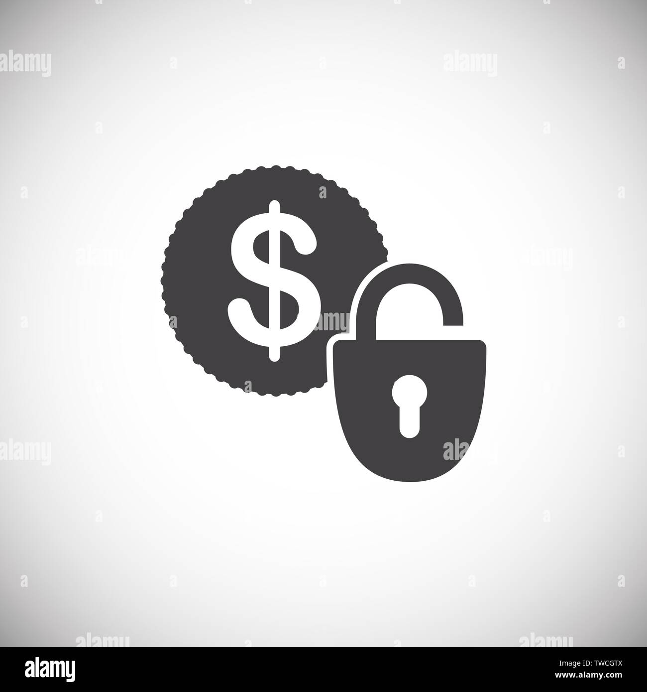 Money security related icon on background for graphic and web design ...