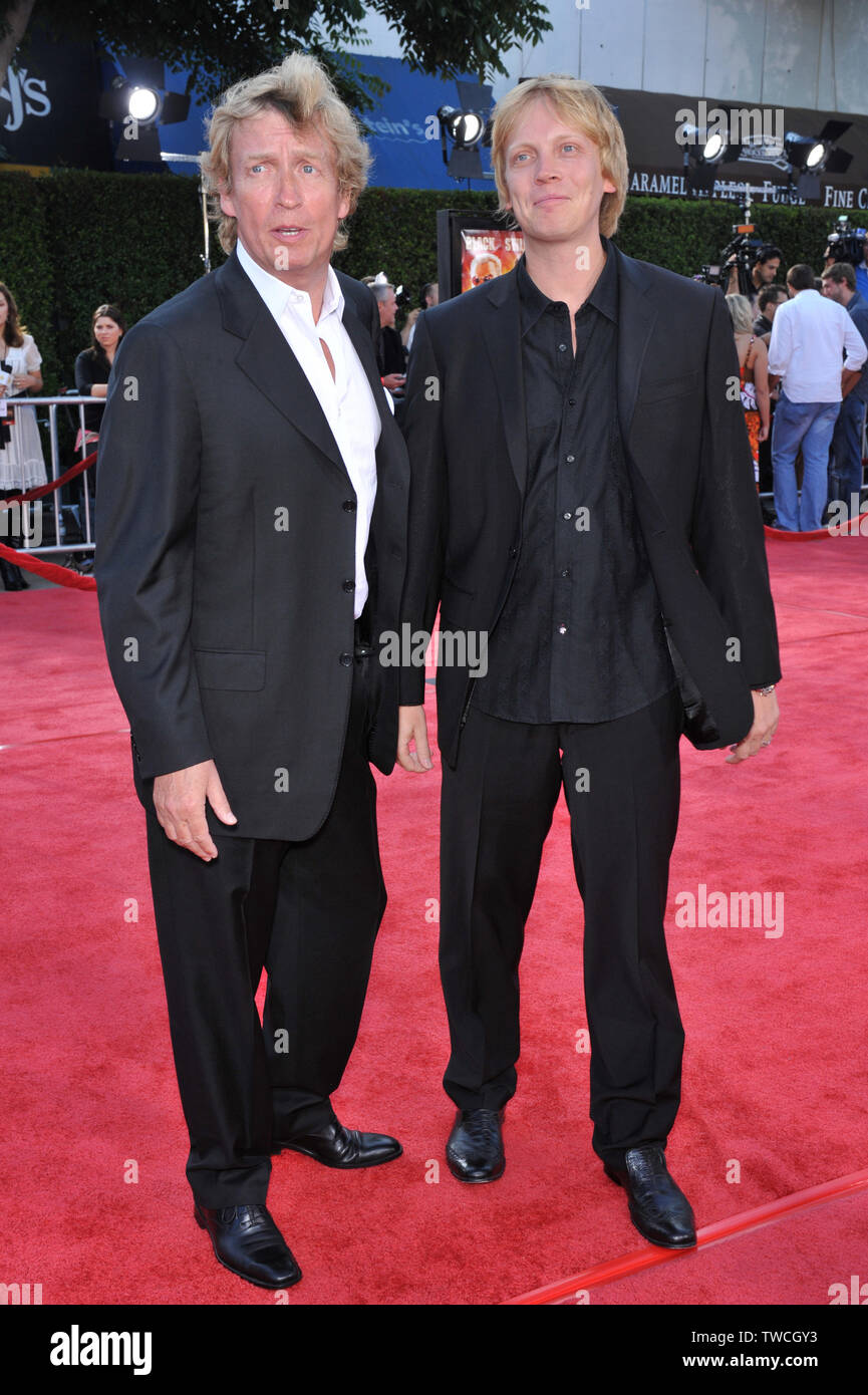 LOS ANGELES, CA. August 11, 2008: Nigel Lythgoe & son Simon Lythgoe at ...