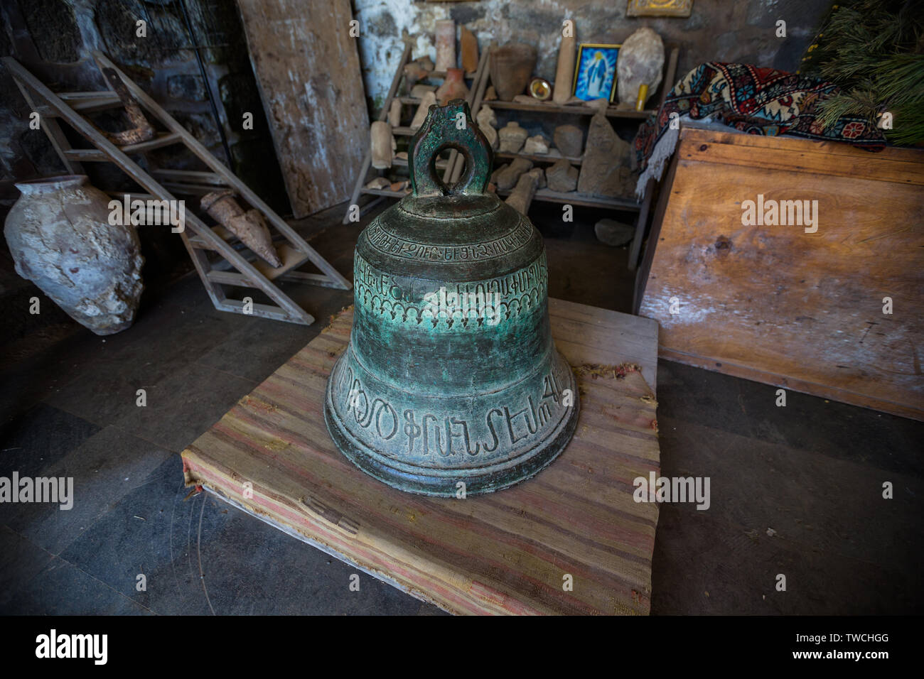 old and not working Armenian church bell Stock Photo - Alamy