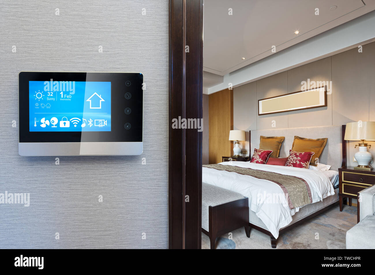 Smart home automation wall display hi-res stock photography and images ...