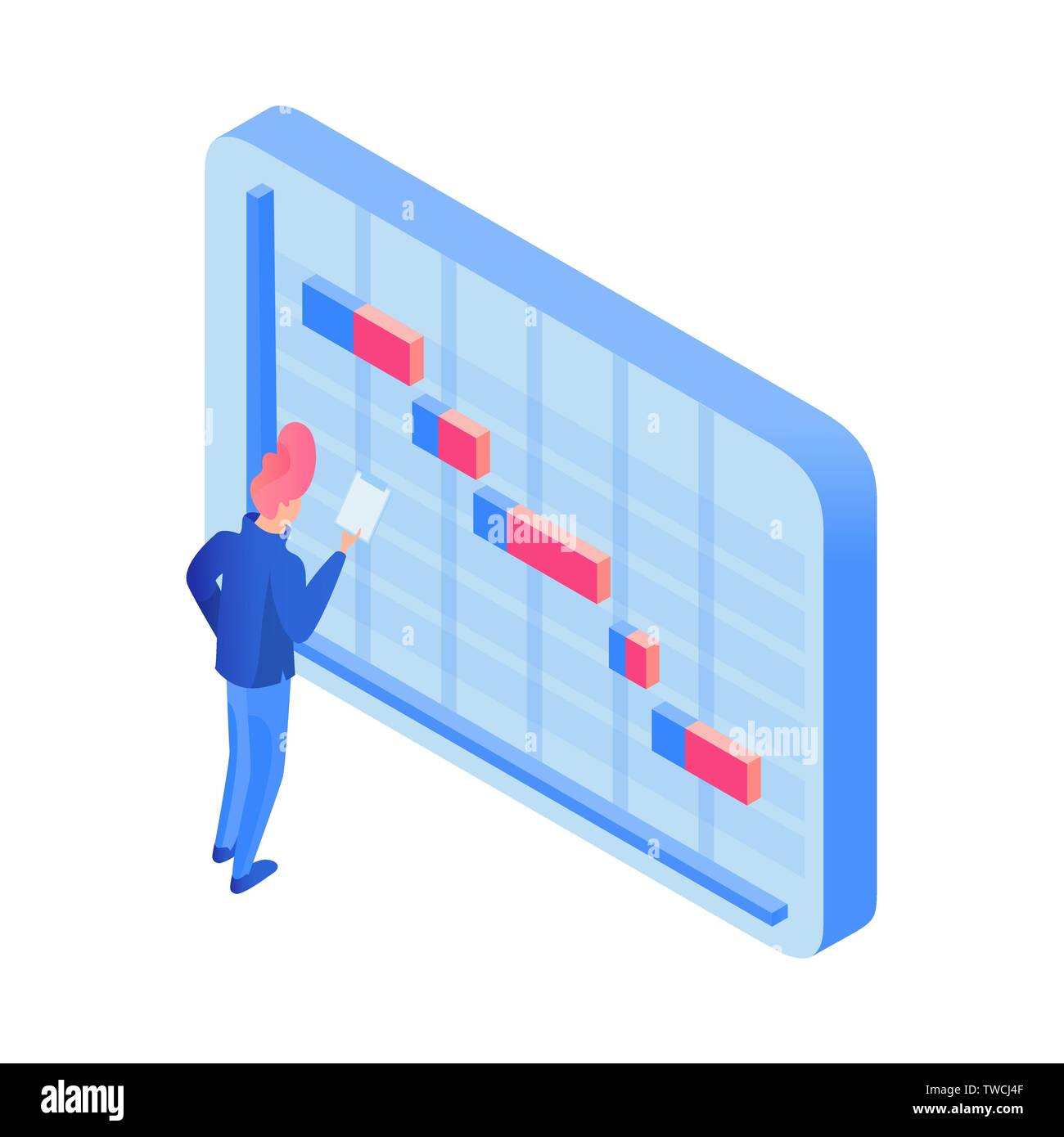 Man calendar cartoon hi-res stock photography and images - Alamy