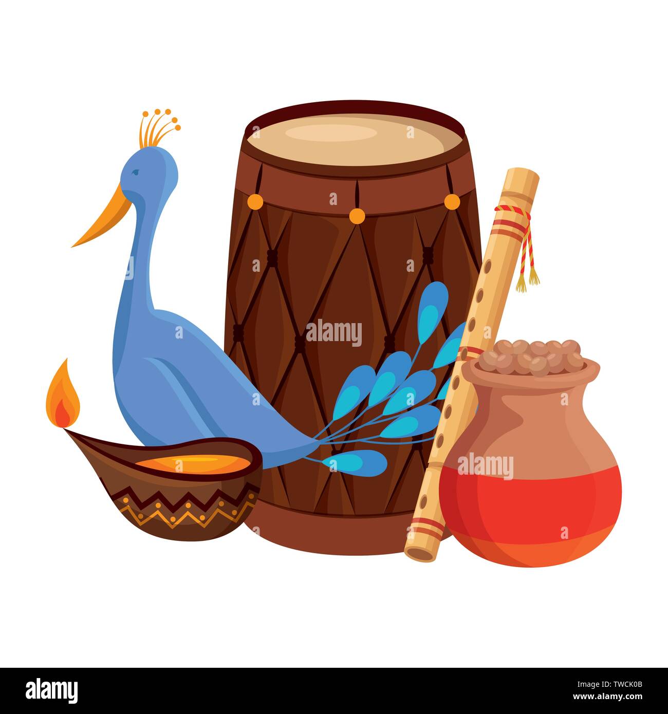 Indian music instruments Cut Out Stock Images & Pictures - Alamy