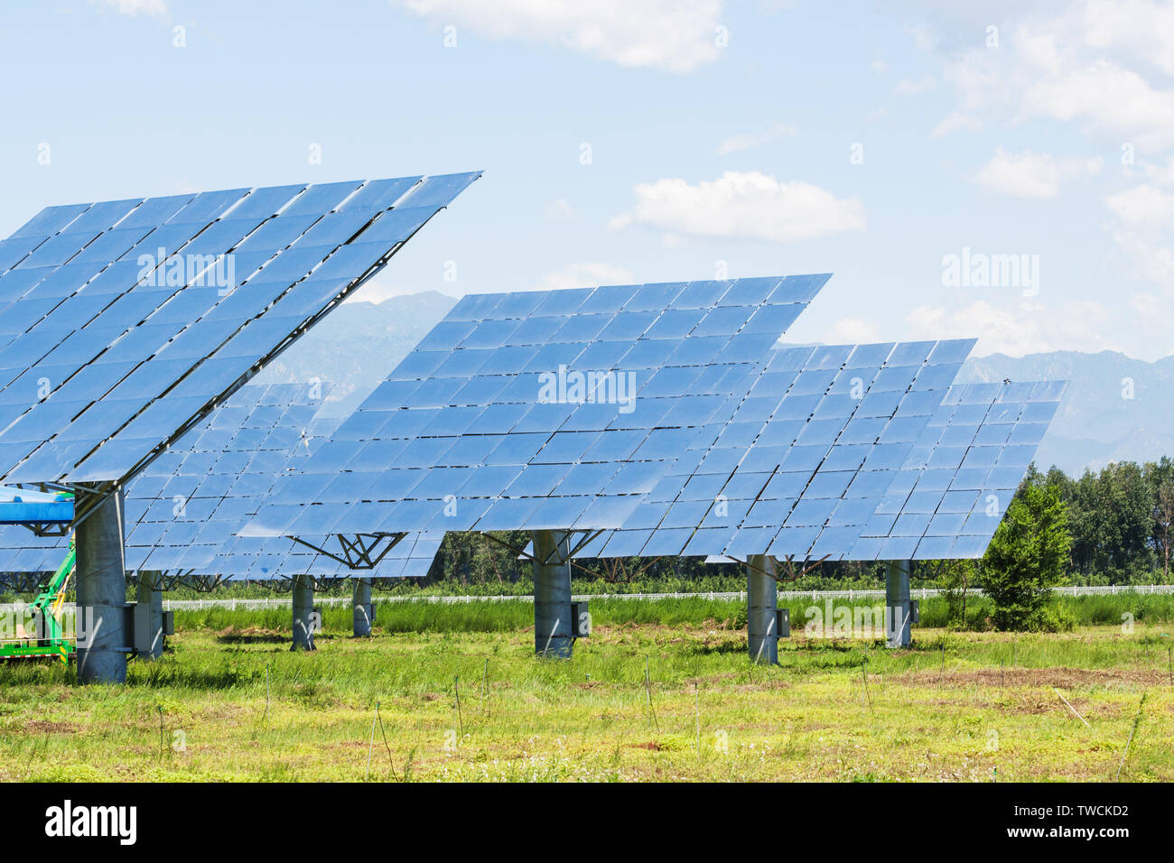 Solar panel produces green, environmentally friendly energy from Stock ...