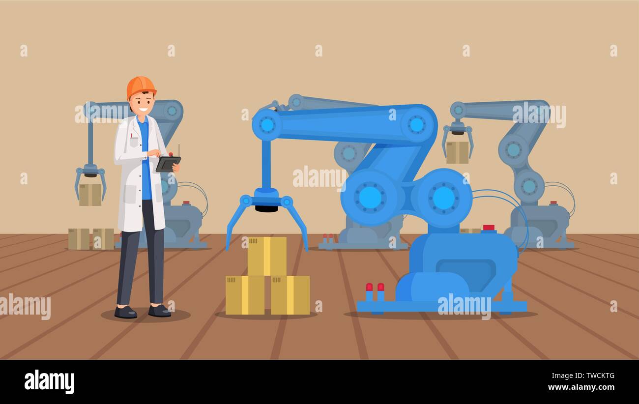 Manufacturing cartoon hi-res stock photography and images - Alamy