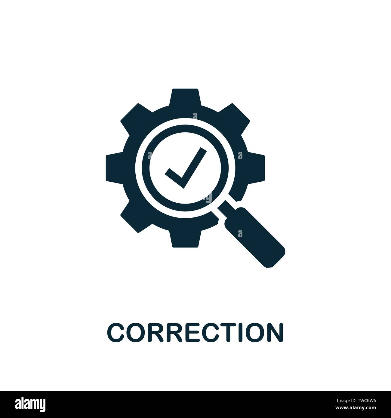 Correction vector icon symbol. Creative sign from quality control icons ...